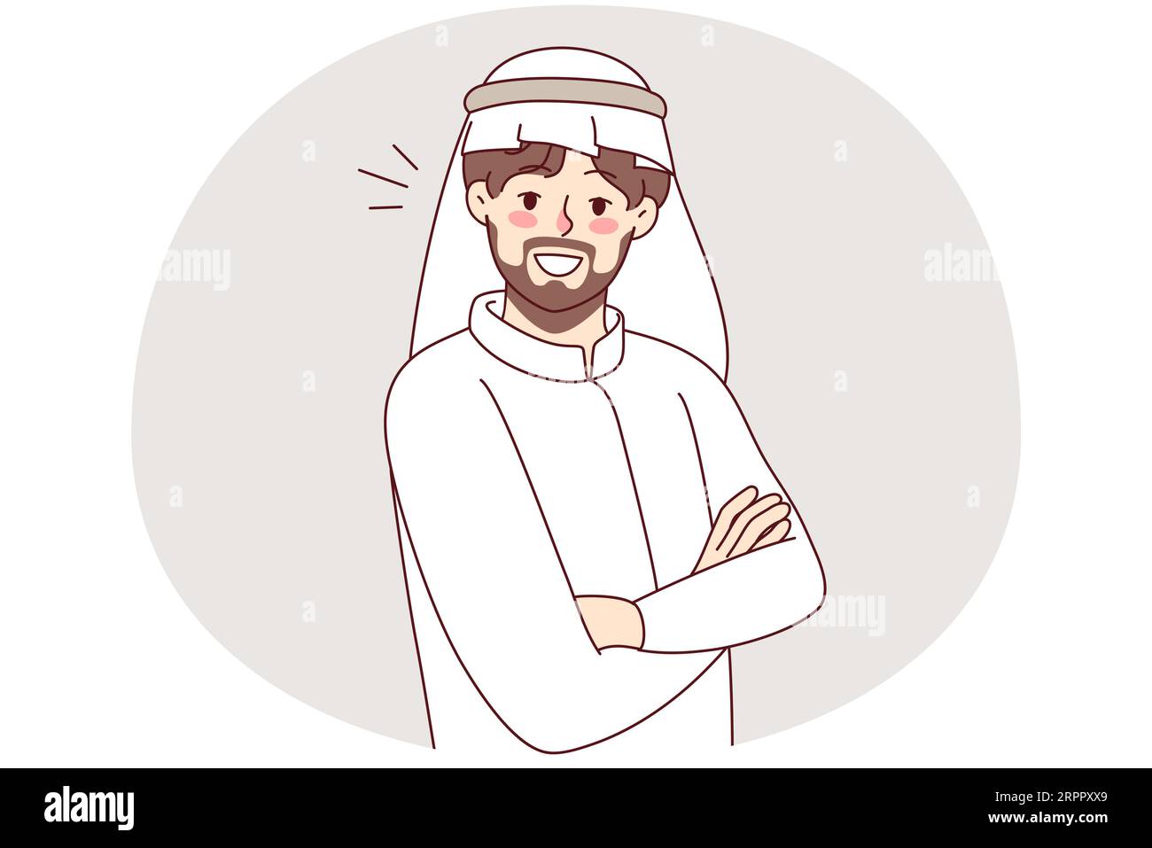 Portrait of Arabic man in traditional clothing. Smiling arab male in ...