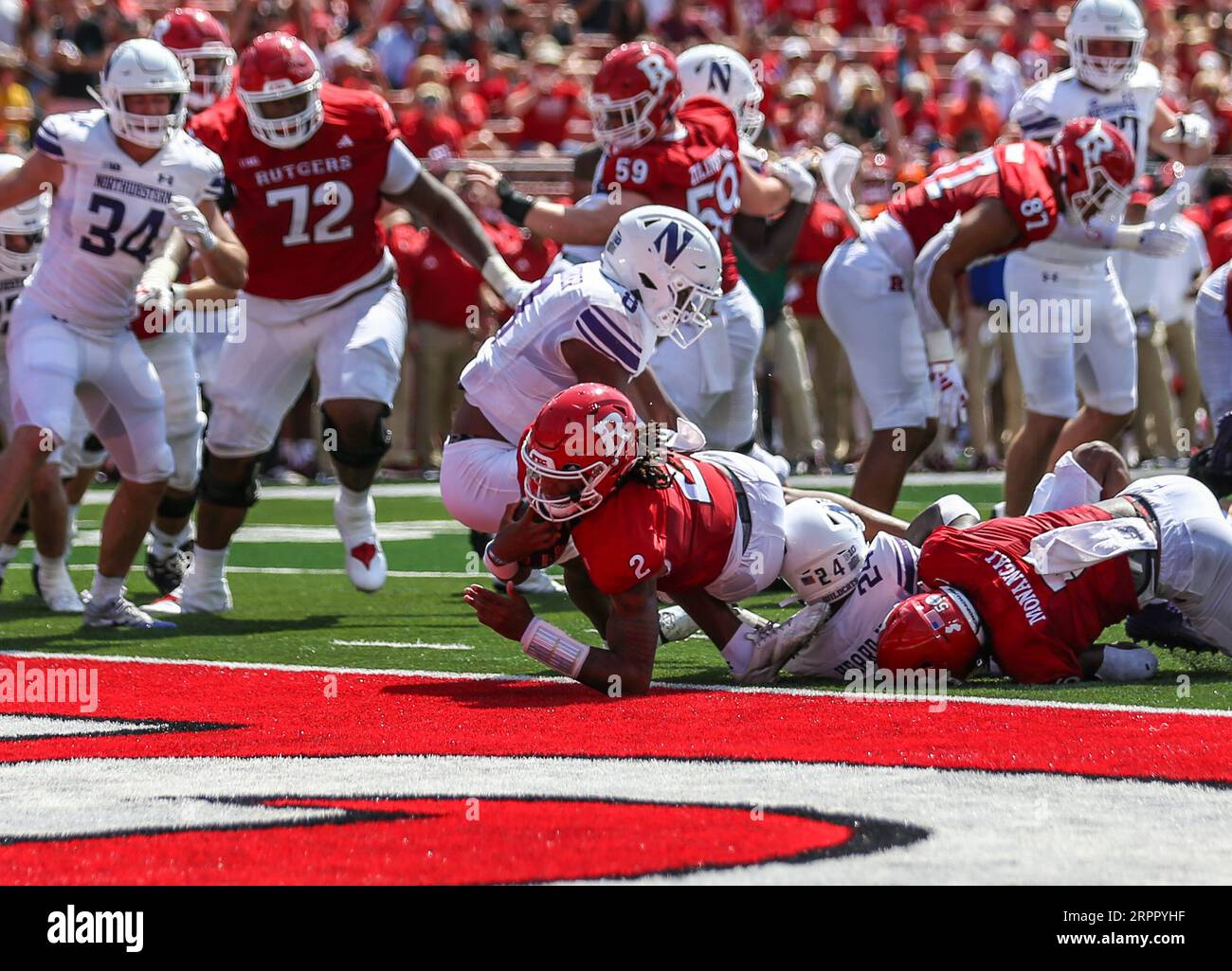 September 03, 2023: Rutgers Scarlet Knights quarterback Gavin Wimsatt ...