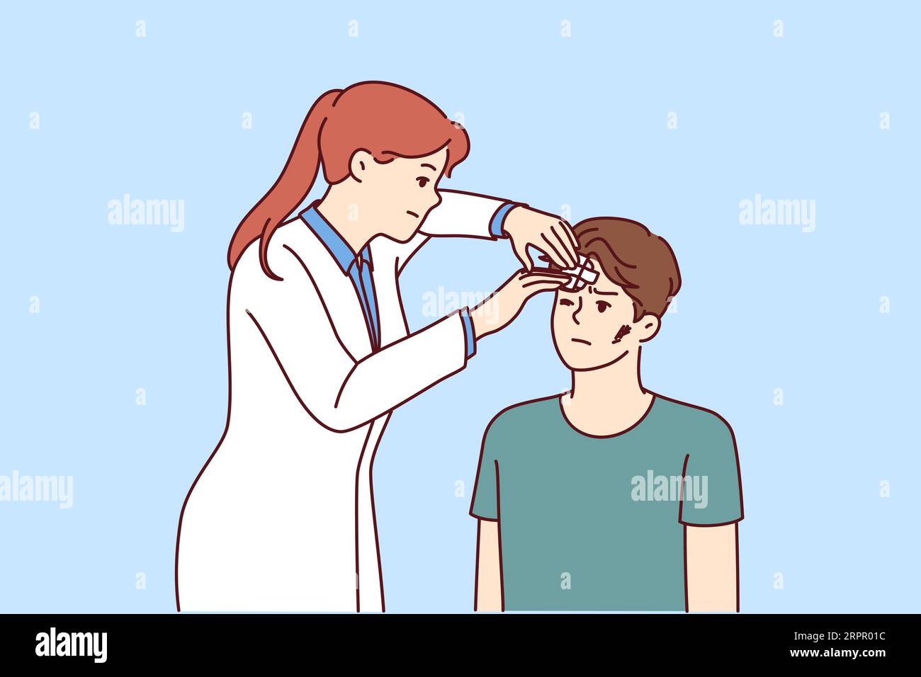 Bleeding wound head Stock Vector Images - Alamy