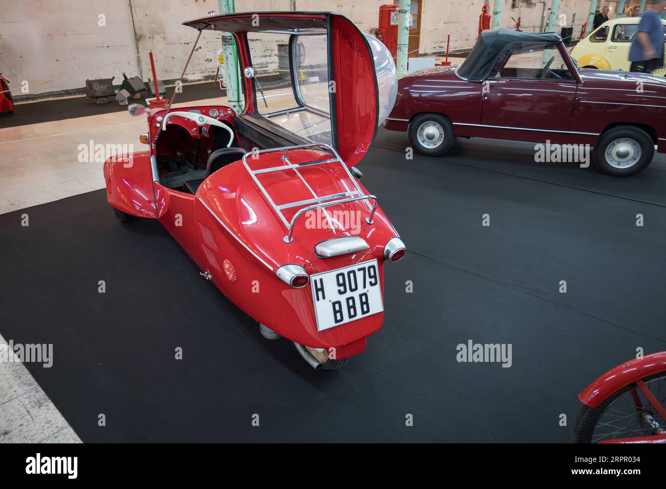 Messerschmitt KR 200 cockpit, red color Stock Photo - Alamy