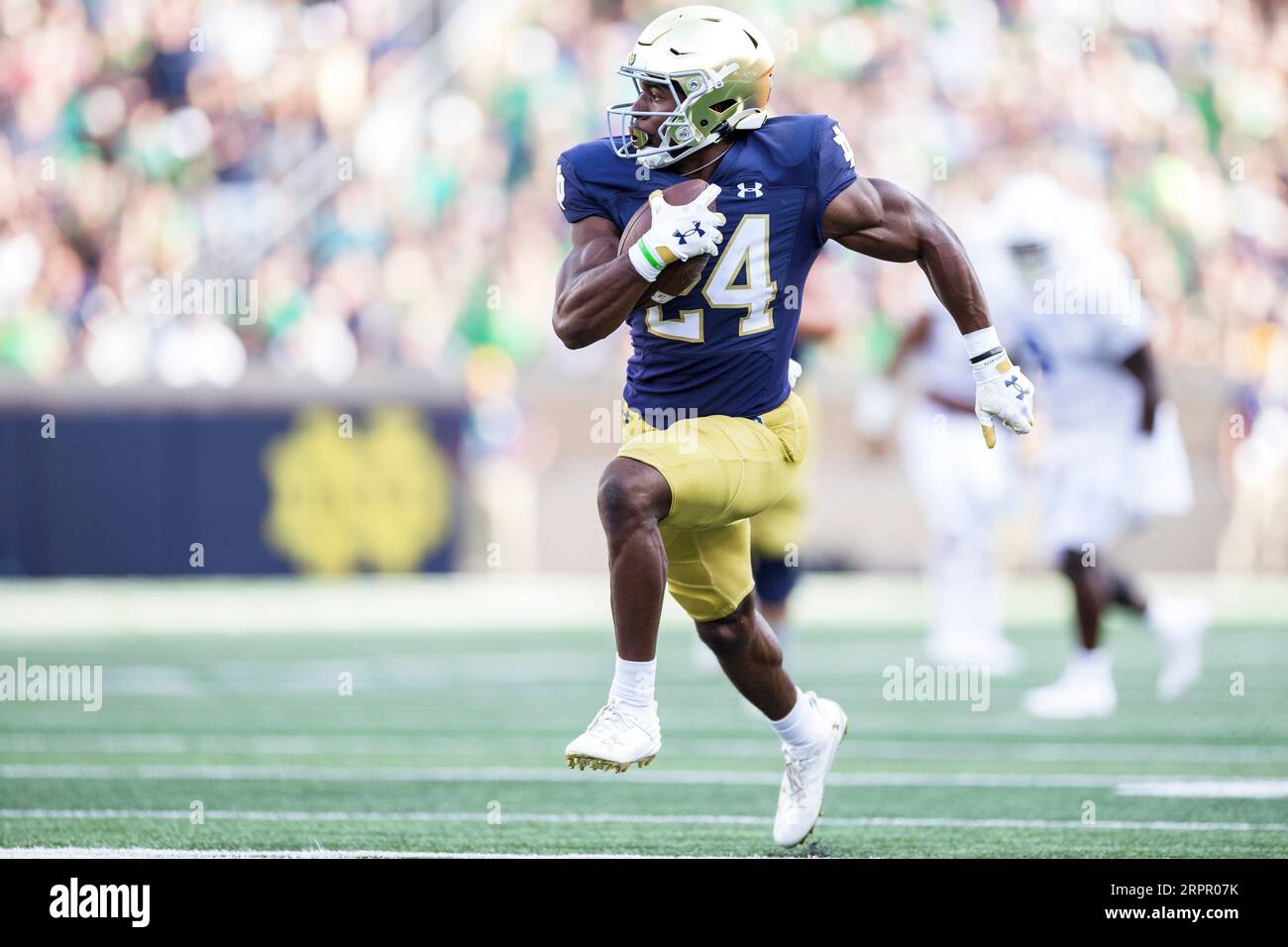 September 02, 2023: Notre Dame running back Jadarian Price (24) runs ...