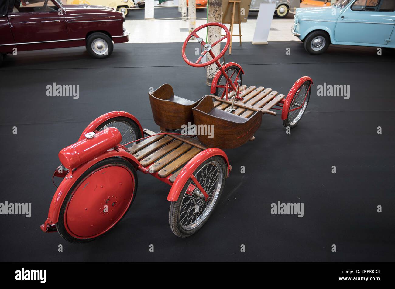 Briggs & Stratton autocycle cyclecar 1919 Milwaukee red color Stock ...