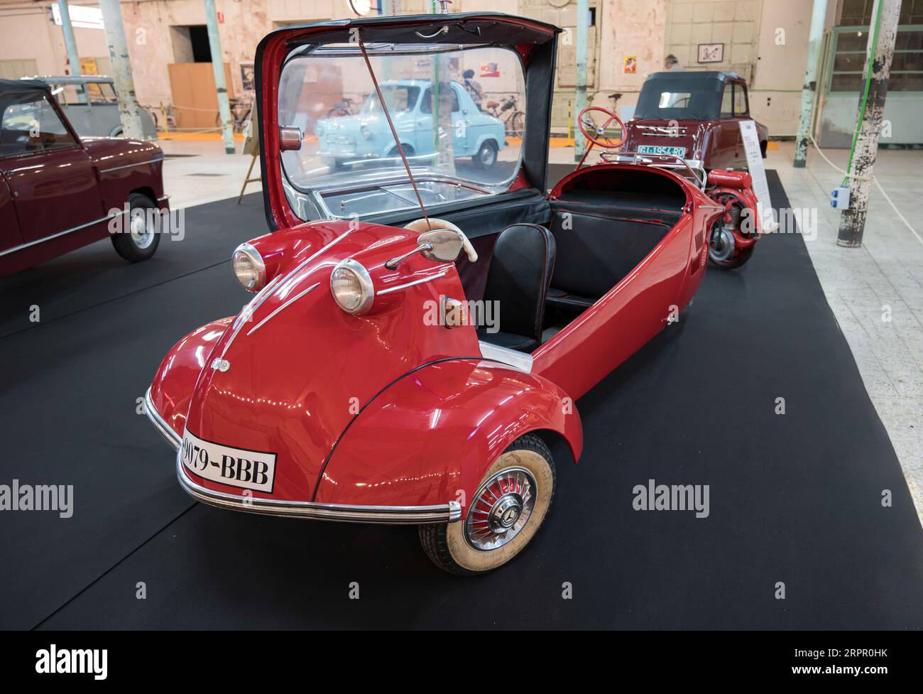 Messerschmitt KR 200 cockpit, red color Stock Photo - Alamy