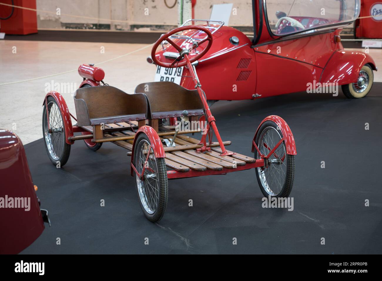 Briggs & Stratton autocycle cyclecar 1919 Milwaukee red color Stock ...