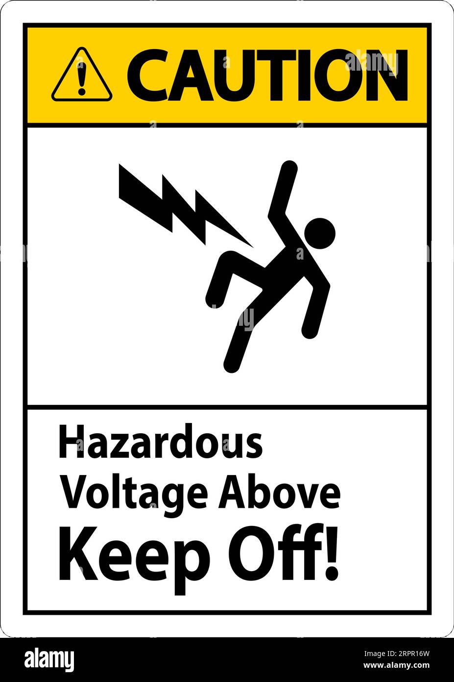 Caution Sign - Hazardous Voltage Above Keep Off Stock Vector Image ...
