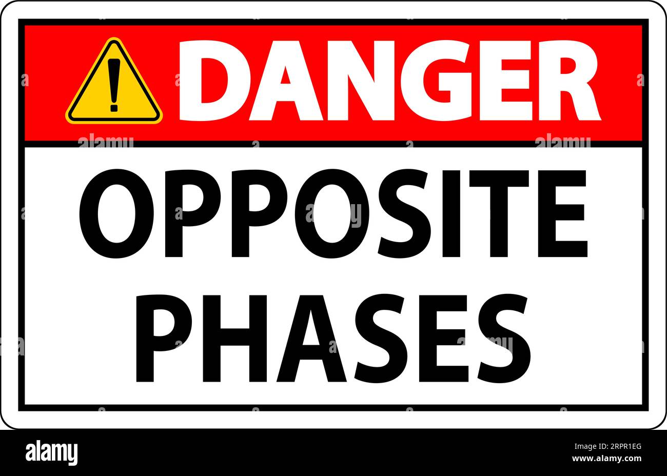 Danger Sign, Opposite Phases Stock Vector Image & Art - Alamy