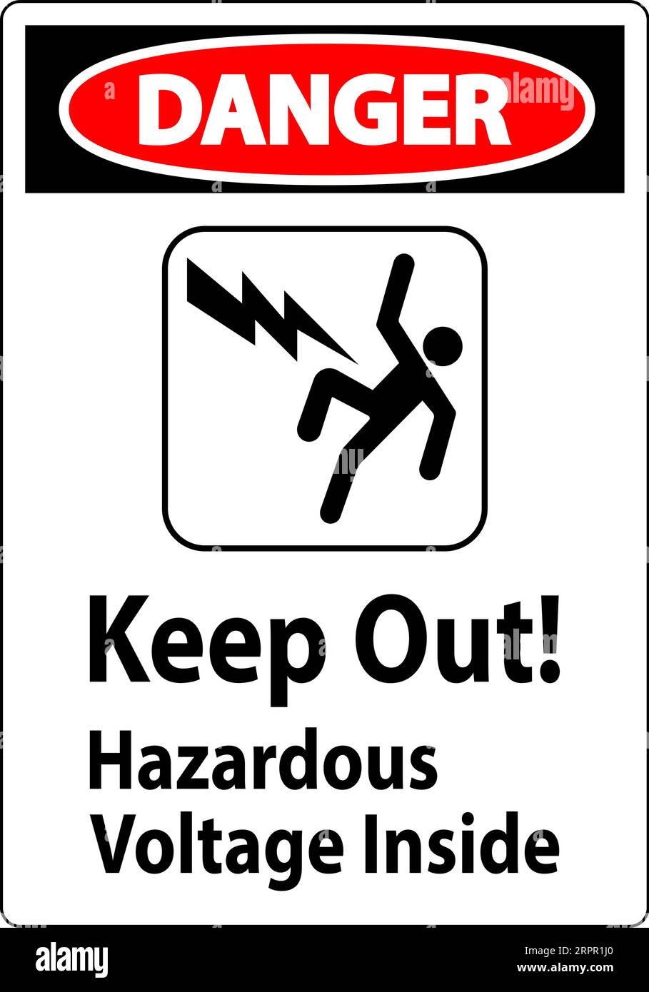 Danger Sign - Keep Out Hazardous Voltage Inside Stock Vector Image ...