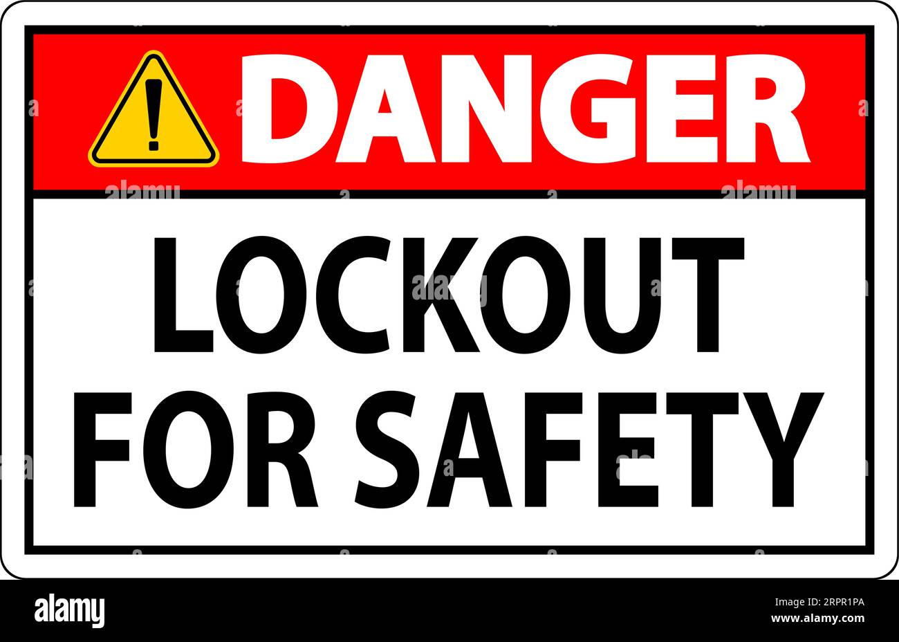 Danger Sign, Lockout For Safety Stock Vector Image & Art - Alamy