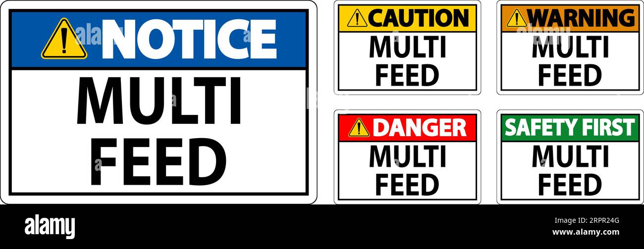 Danger Sign, Multi Feed Label Stock Vector Image & Art - Alamy