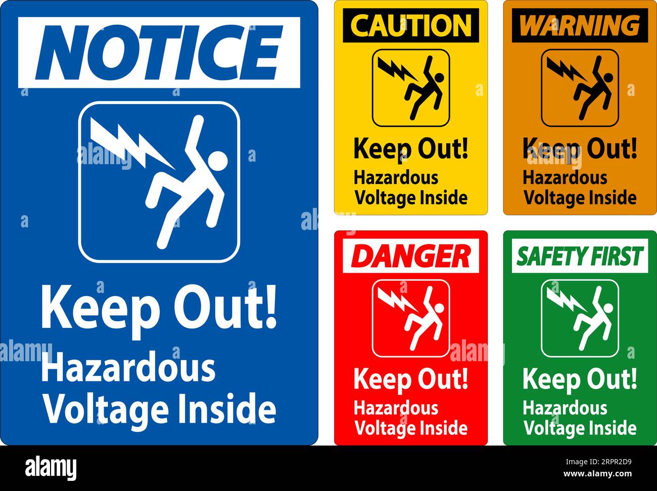 Danger Sign - Keep Out Hazardous Voltage Inside Stock Vector Image ...