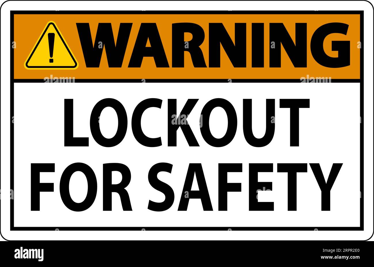 Warning Sign, Lockout For Safety Stock Vector Image & Art - Alamy