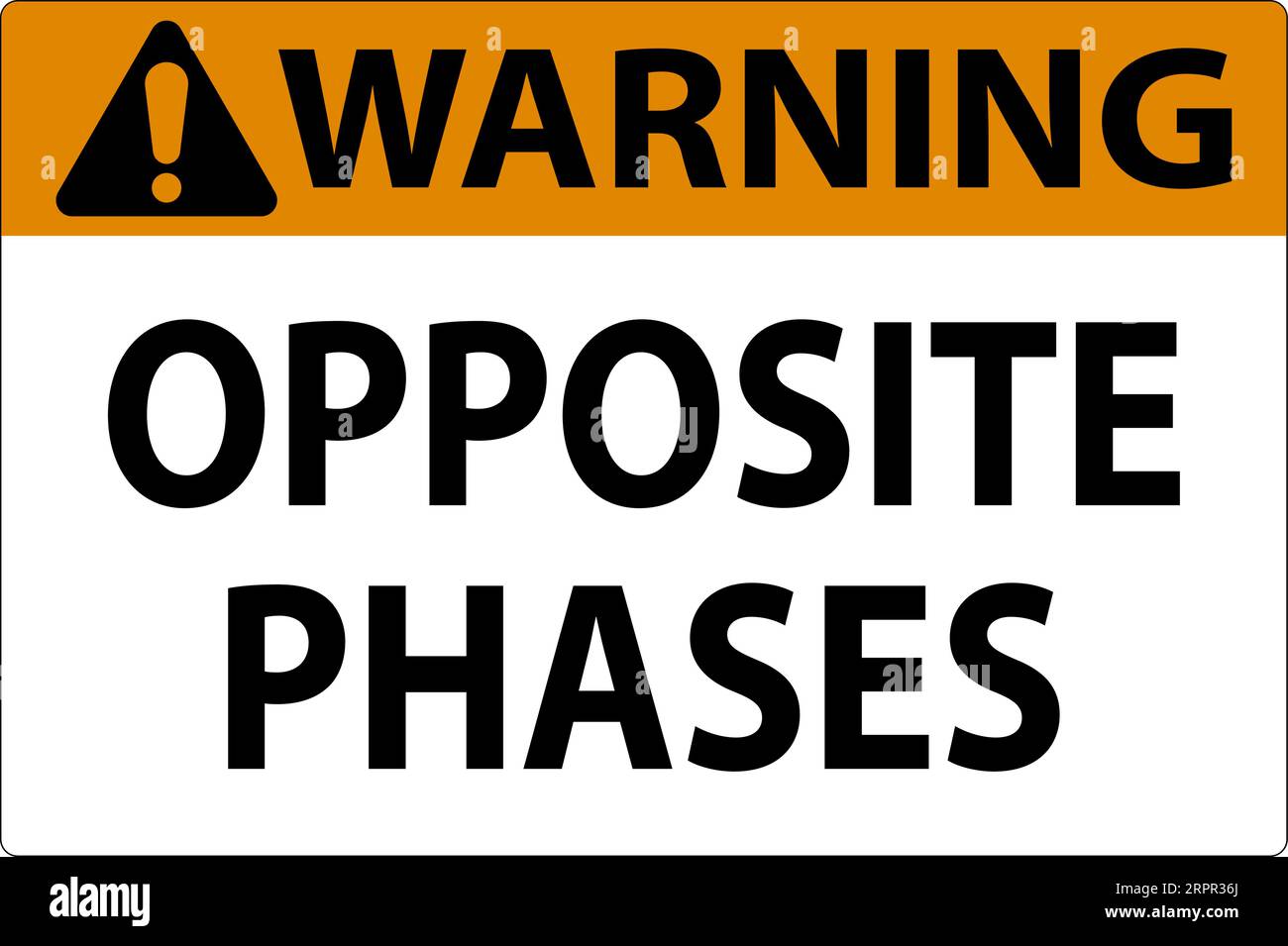 Warning Sign, Opposite Phases Stock Vector Image & Art - Alamy