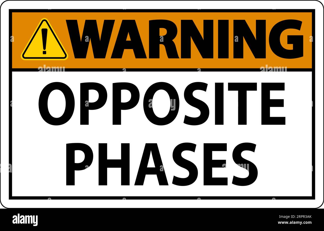 Warning Sign, Opposite Phases Stock Vector Image & Art - Alamy