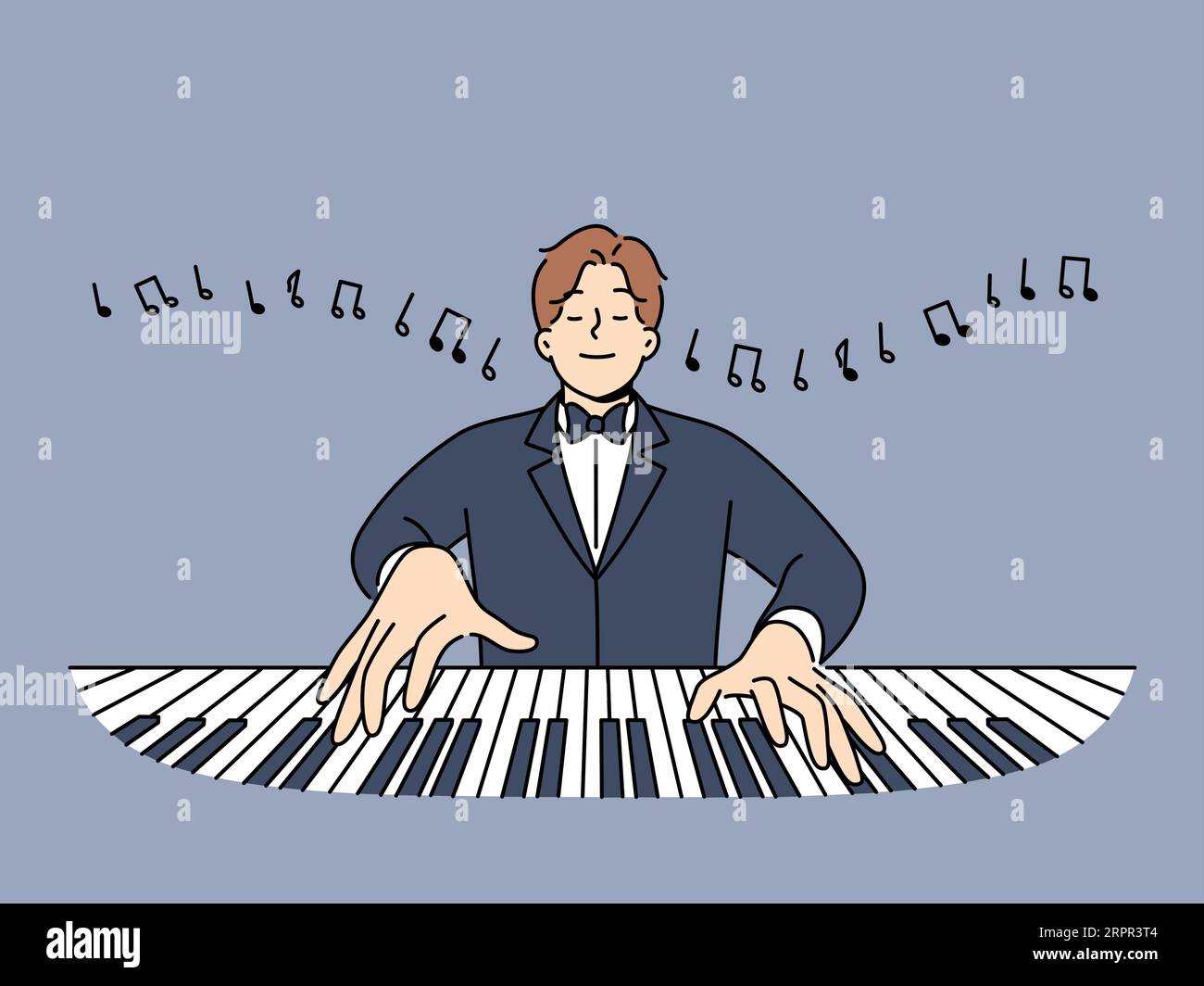 Stage performance pianist opera house Stock Vector Images - Alamy