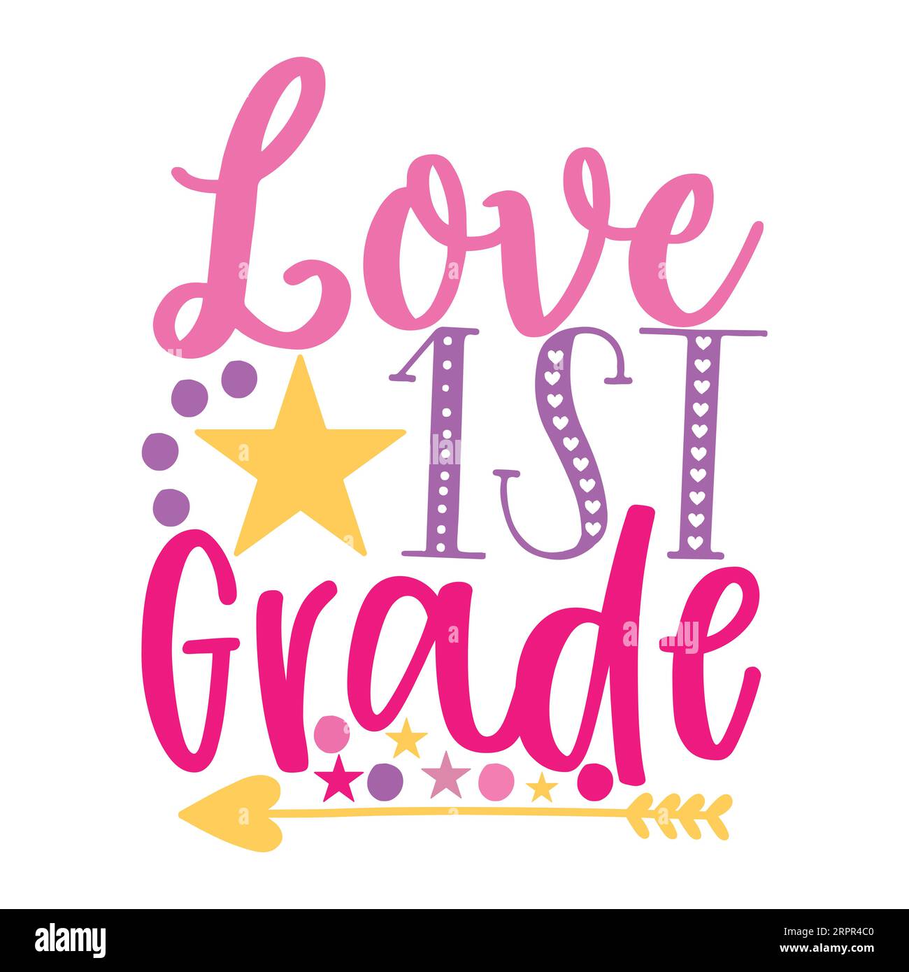 Love 1st Grade typography t shirt design, tee print, calligraphy ...