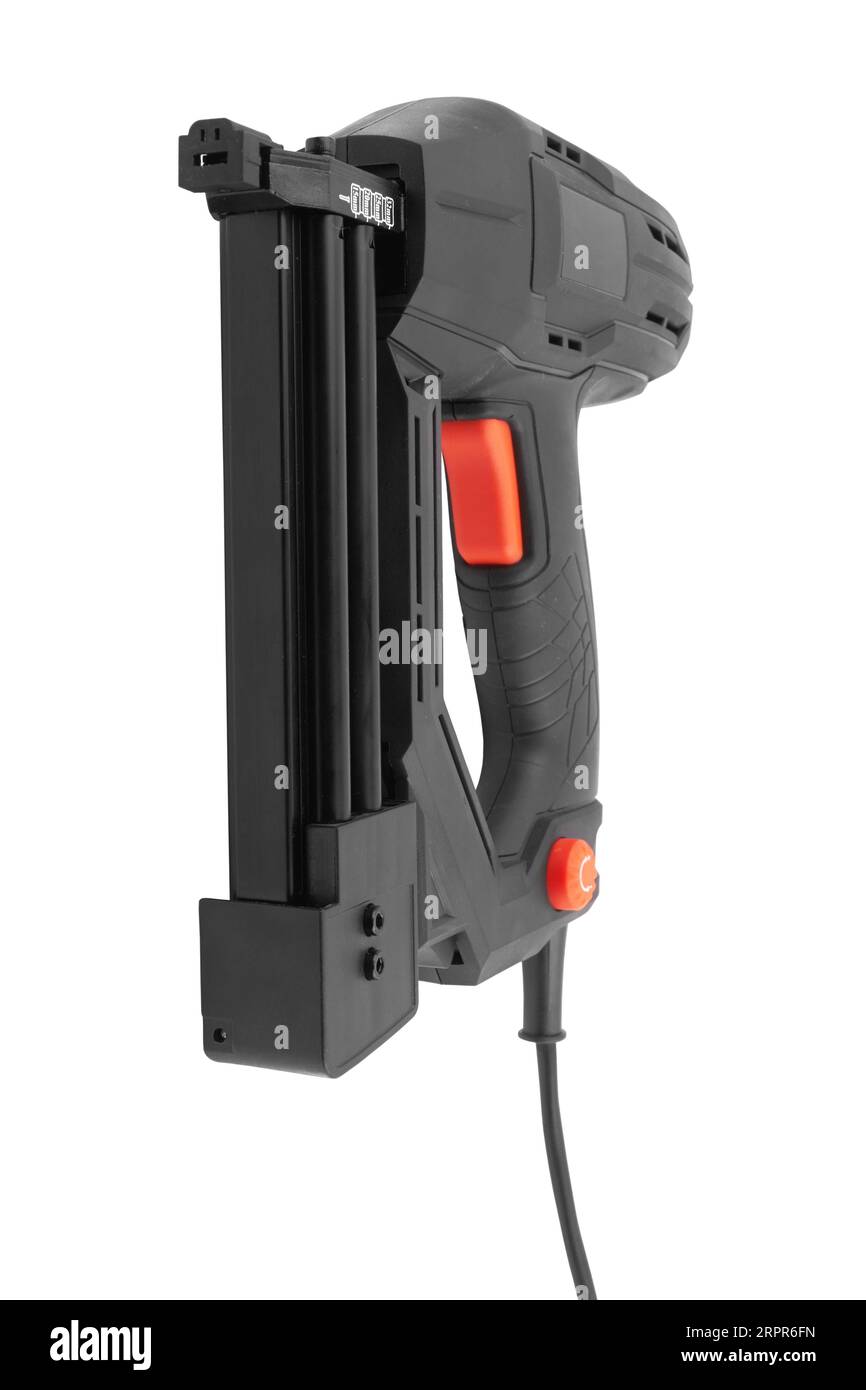 Electric stapler isolated on white background Stock Photo - Alamy