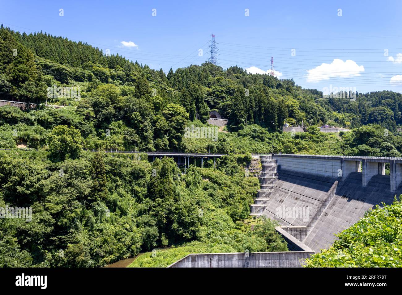 Tatsumi dam, Ishikawa Prefecture, Western Japan. The dam provides flood ...