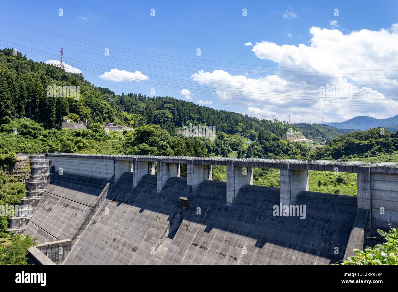 Tatsumi dam, Ishikawa Prefecture, Western Japan. The dam provides flood ...