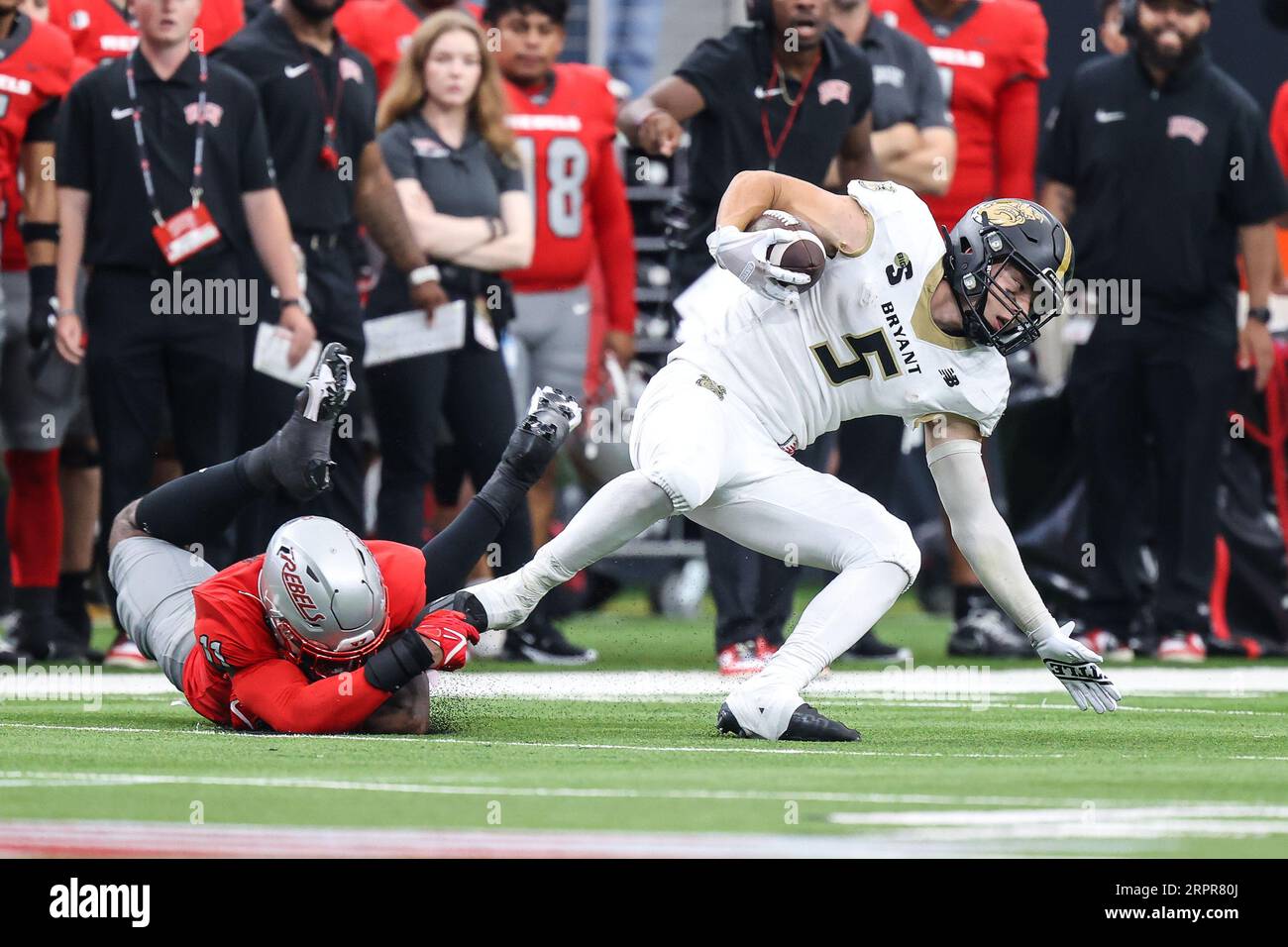 September 02, 2023: Bryant University Bulldogs wide receiver Landon ...