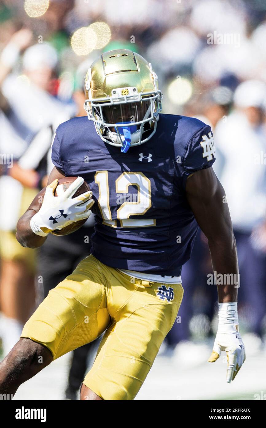 USA. 02nd Sep, 2023. September 02, 2023: Notre Dame running back ...