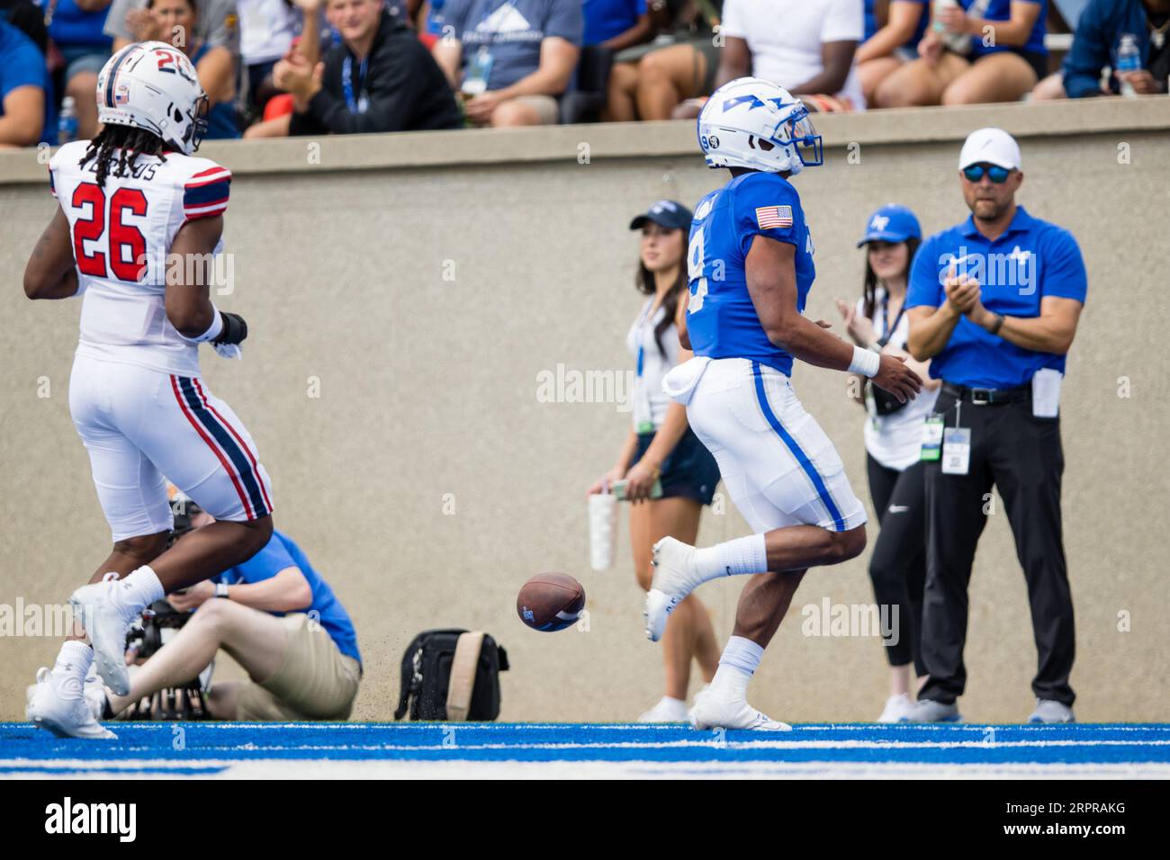 September 02, 2023: Air Force quarterback Zac Larrier (9) scores a ...
