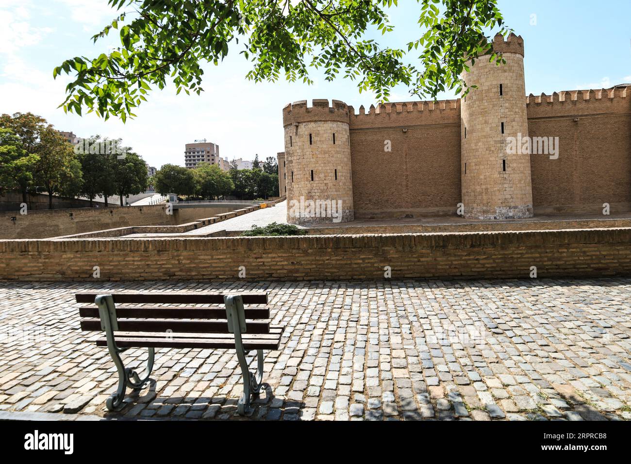 Saragossa, Spain- August 14, 2023: Main entrance and facade of the ...