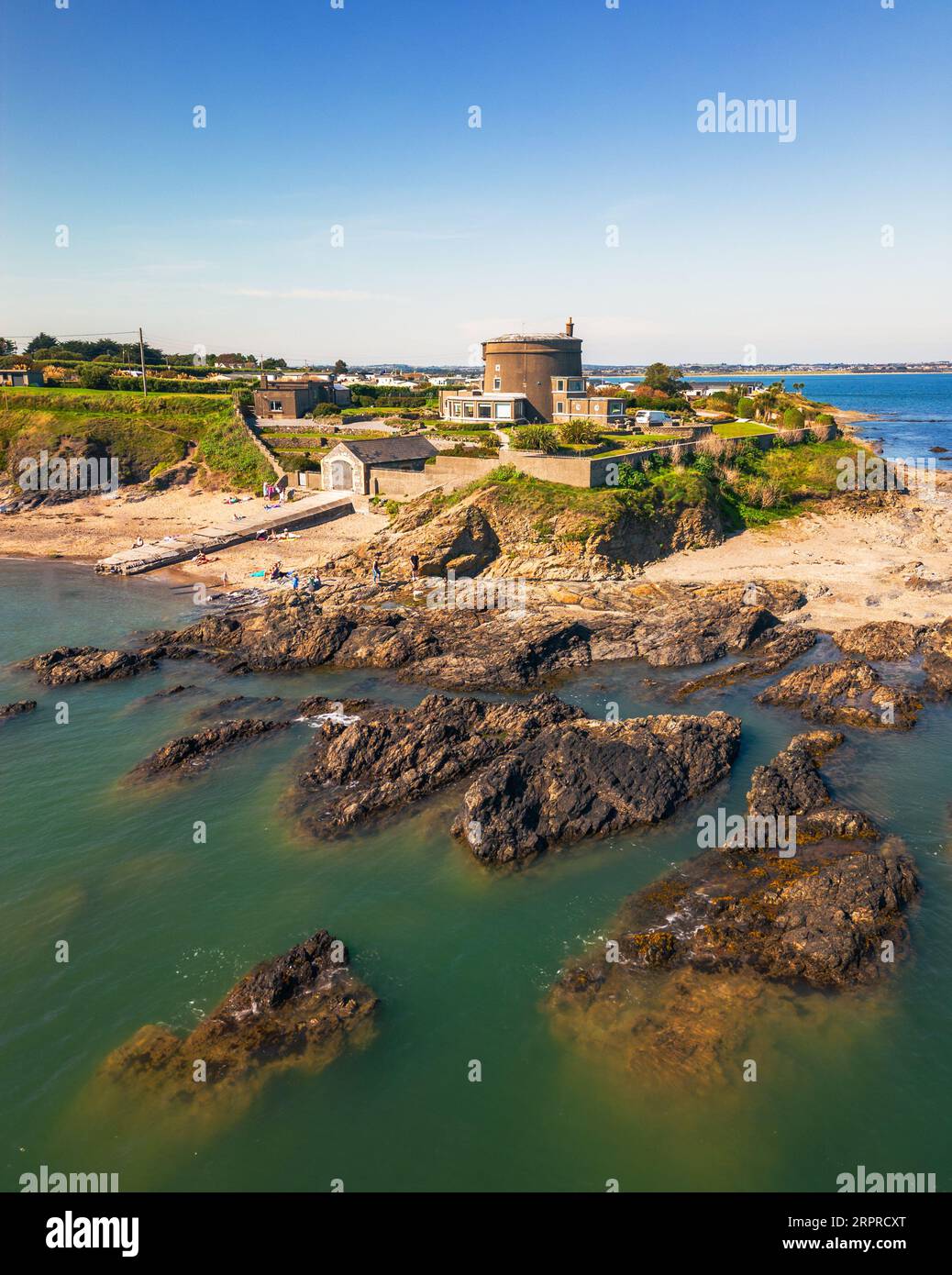 Sunny day at Tower Bay Beach, Portrane Stock Photo - Alamy