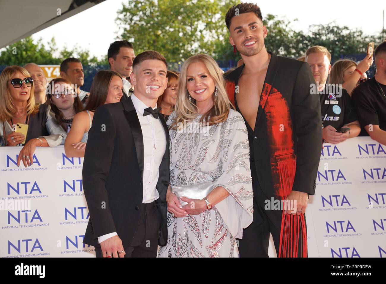 (left to right) George Baggs, Lisa Baggs and Joe Baggs arrives for the ...