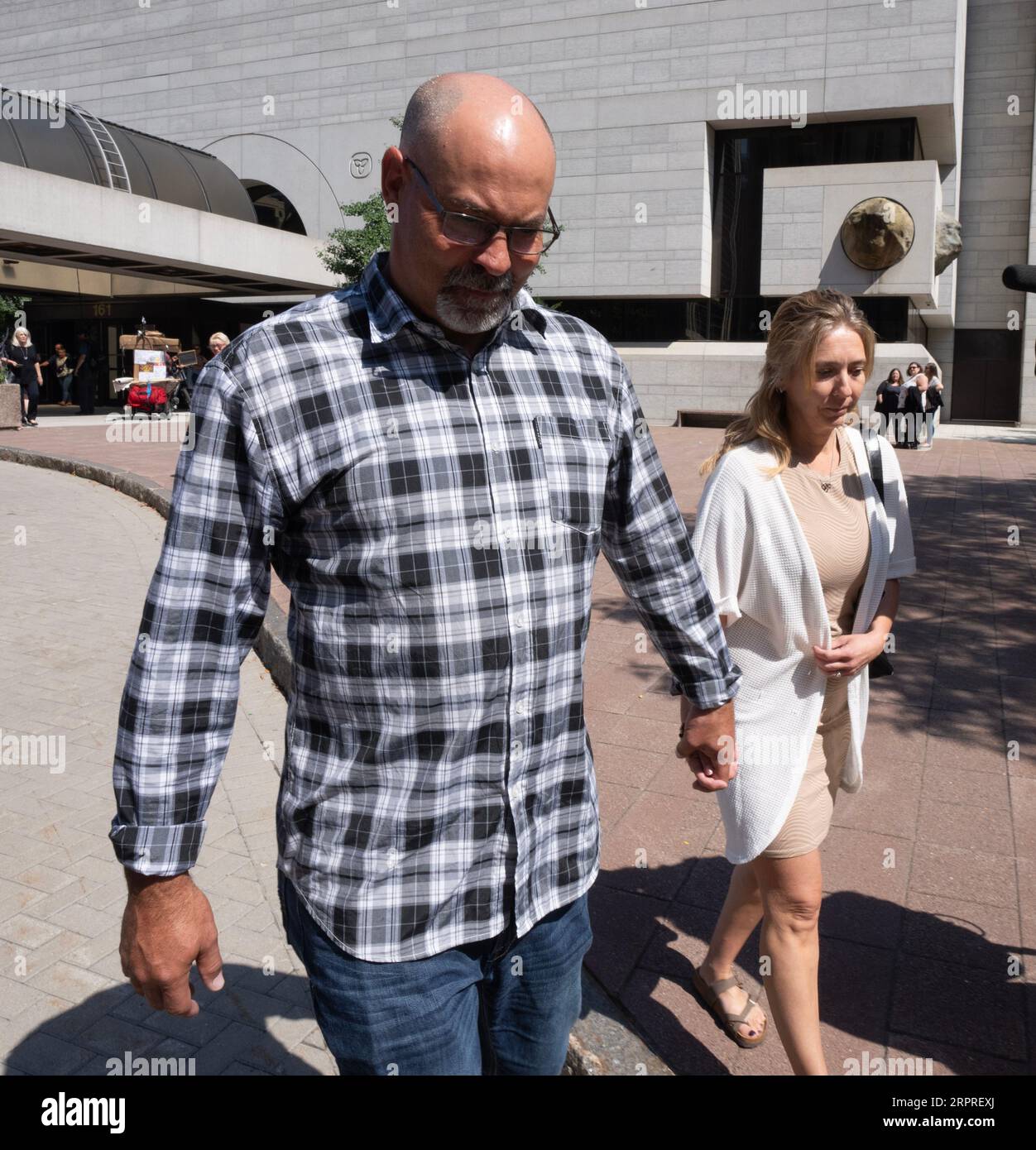 Ottawa, Canada. 05th Sep, 2023. Chris Barber leaves the courthouse with ...