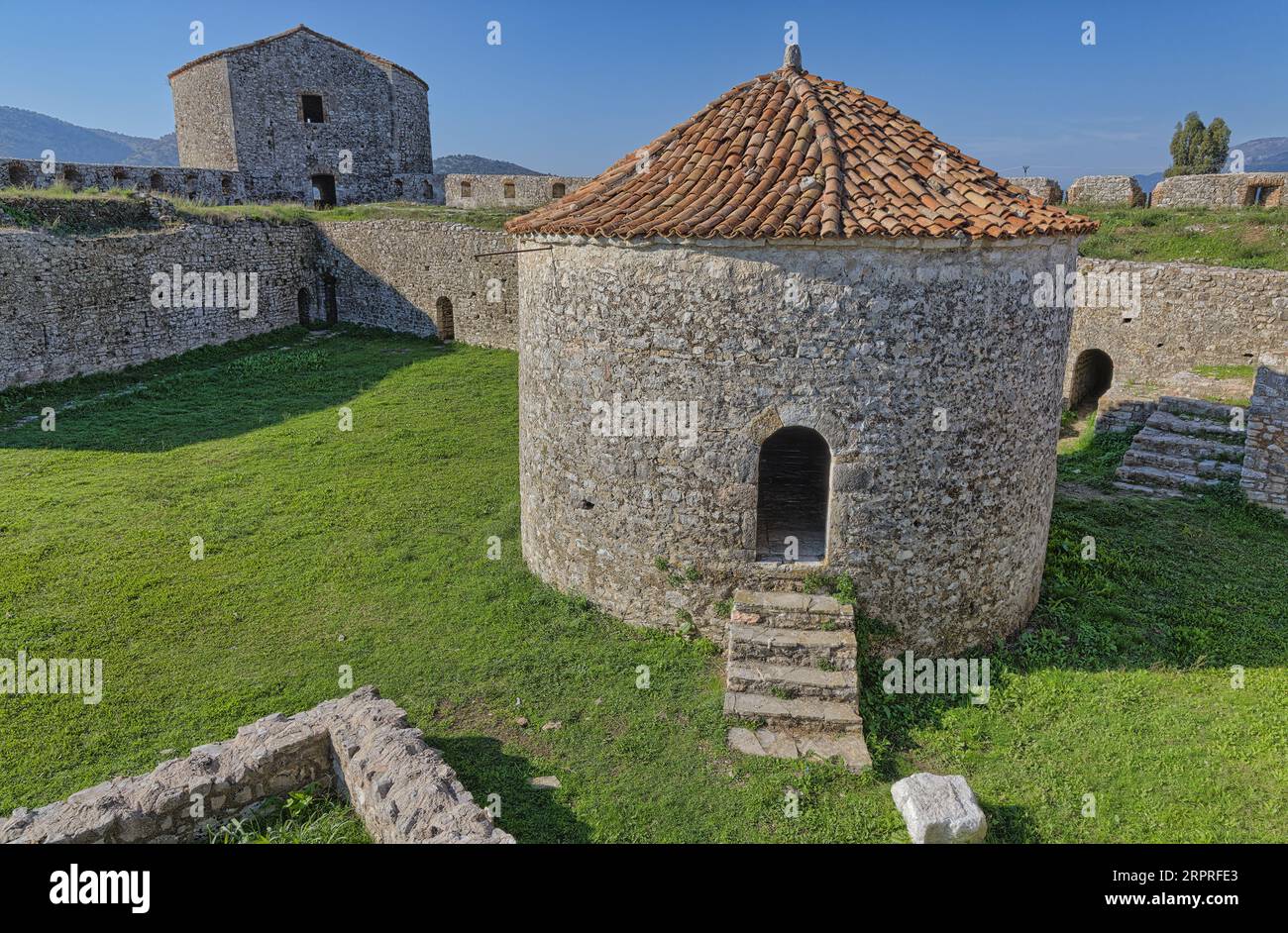 Venetian Triangular Castle Interior, Butrint, Albania Stock Photo - Alamy