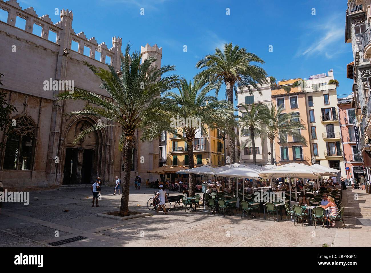 Spain, Balearic Islands, Majorca, Palma de Mallorca, Old Town. Placa de ...