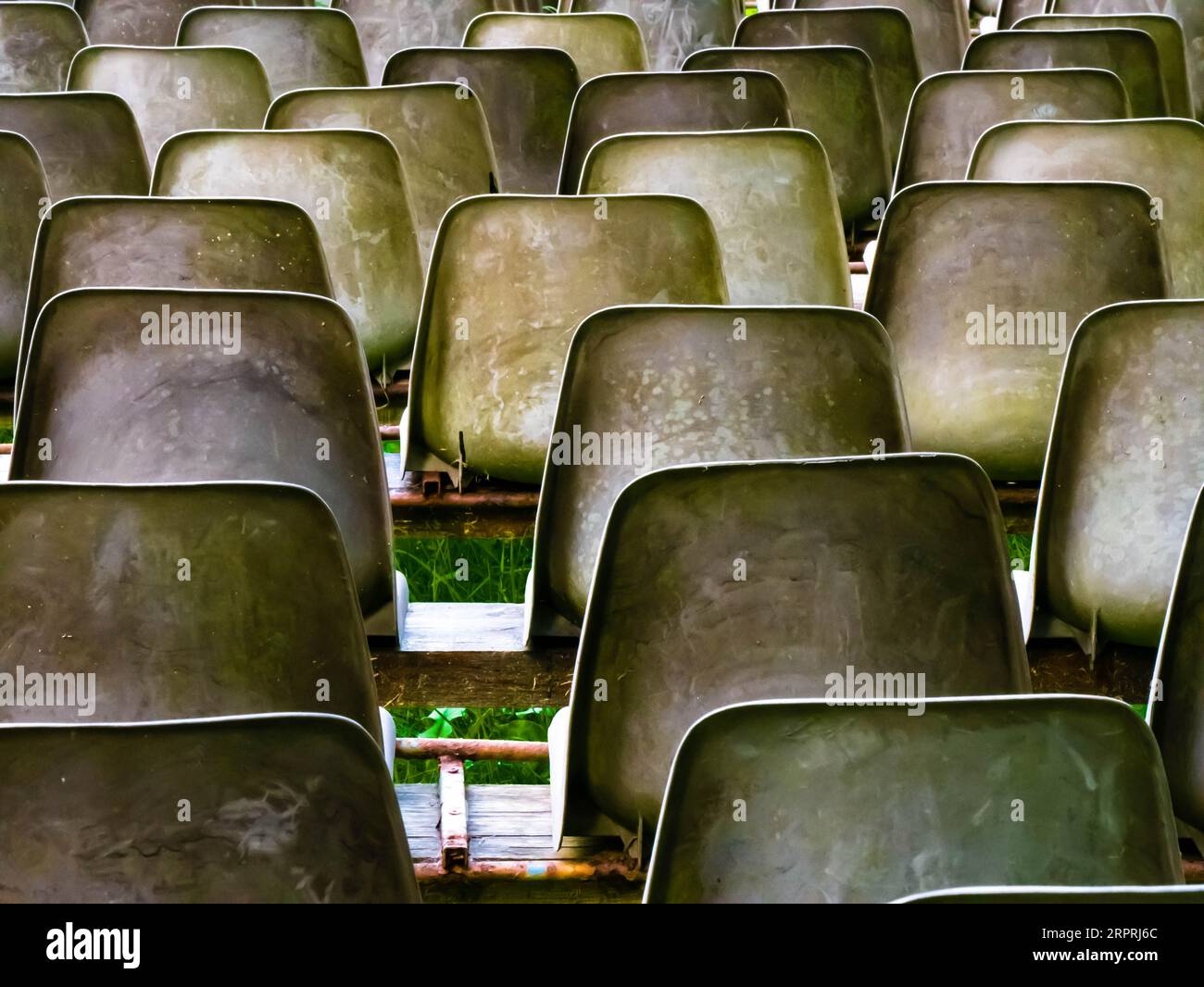 Rows of seats in outside theater for summer Stock Photo - Alamy