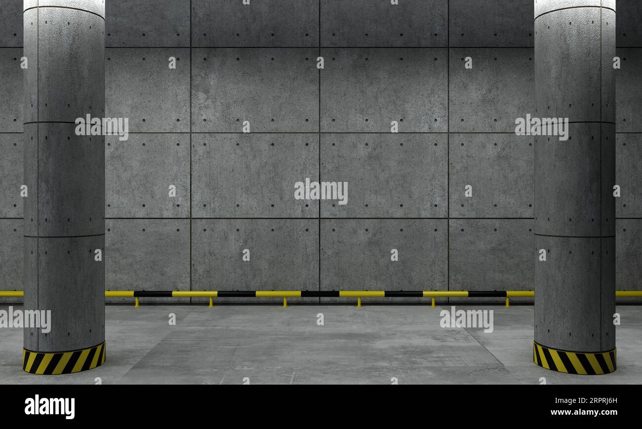 Underground parking concrete wall background Stock Photo - Alamy