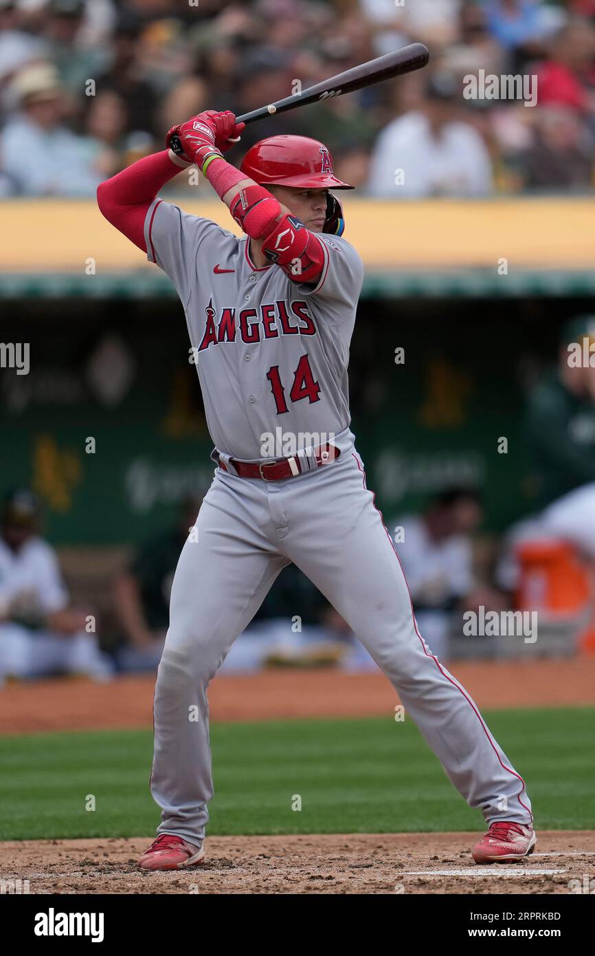 Los Angeles Angels' Logan O'Hoppe during a baseball game against the ...