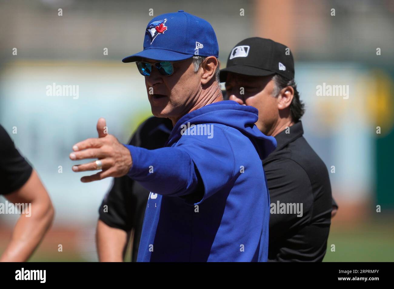 Toronto Blue Jays bench coach Don Mattingly before a baseball game ...