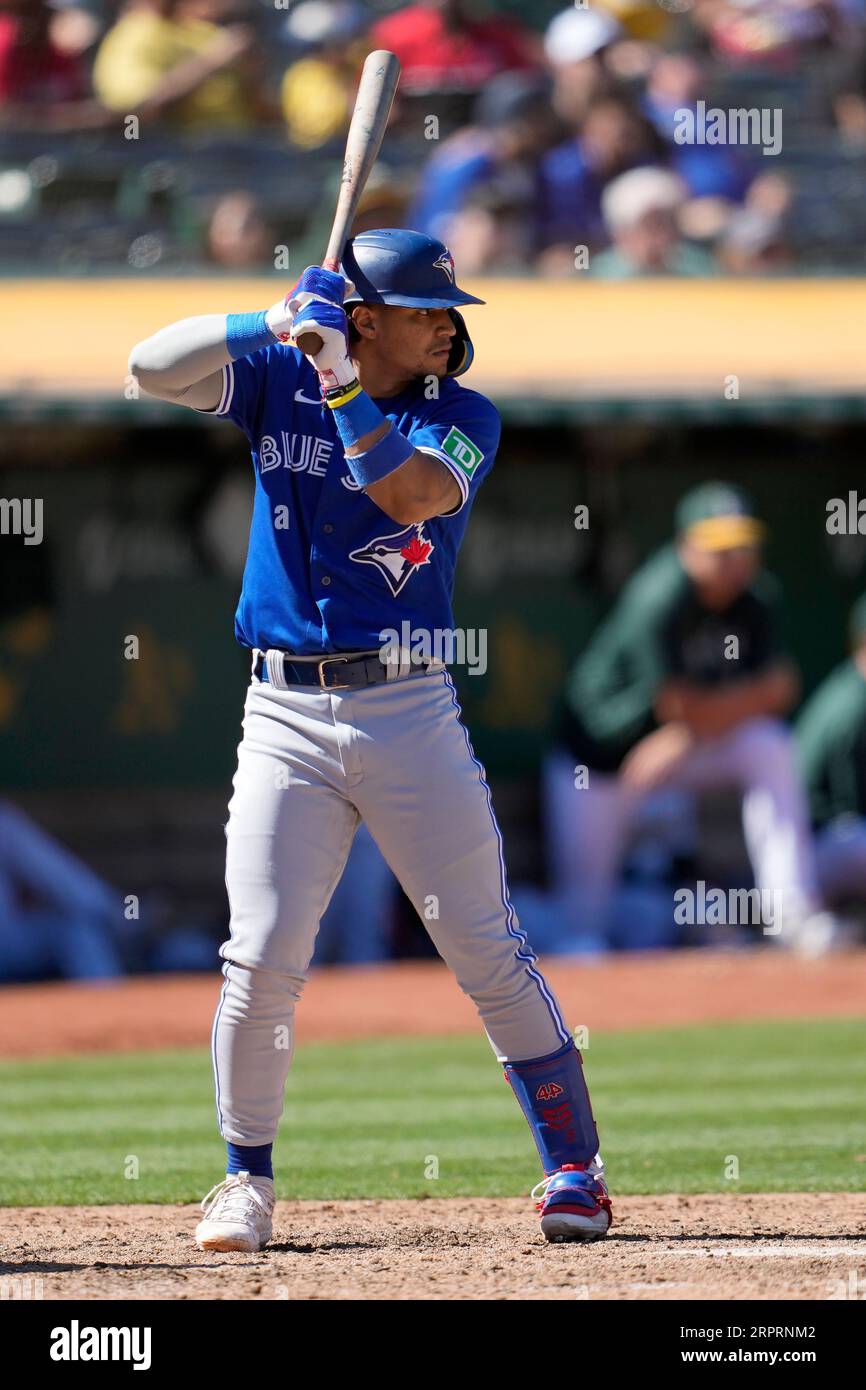 Toronto Blue Jays' Santiago Espinal during a baseball game against the ...