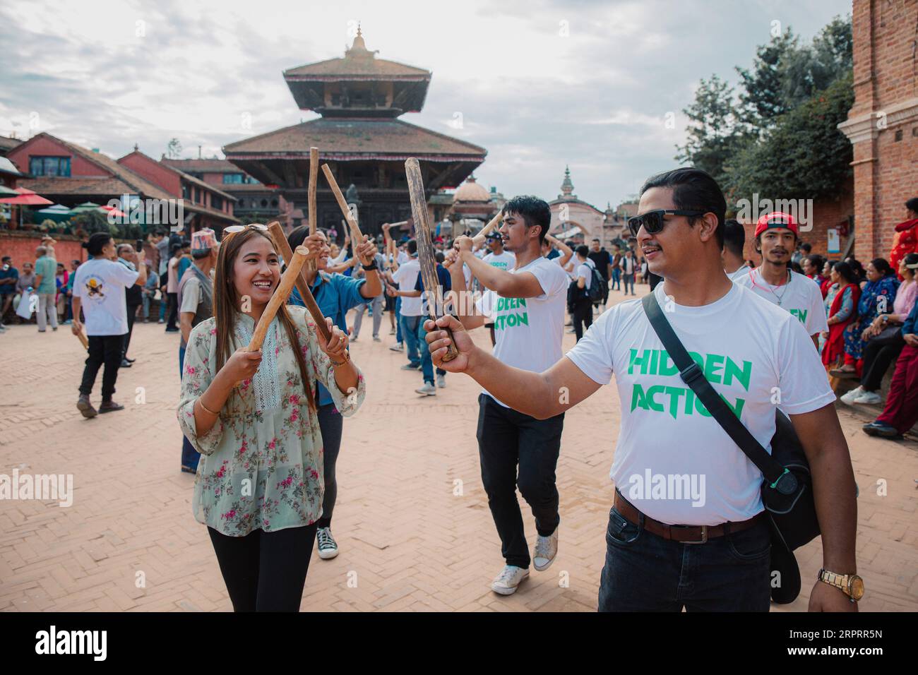 Nepal. 5th Sep, 2023. Youth performs traditional dance known as ...