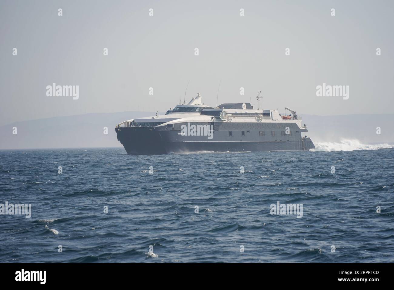 Tarifa Detroit Jet, fast ferry at Strait of Gibraltar, Costa de la luz ...