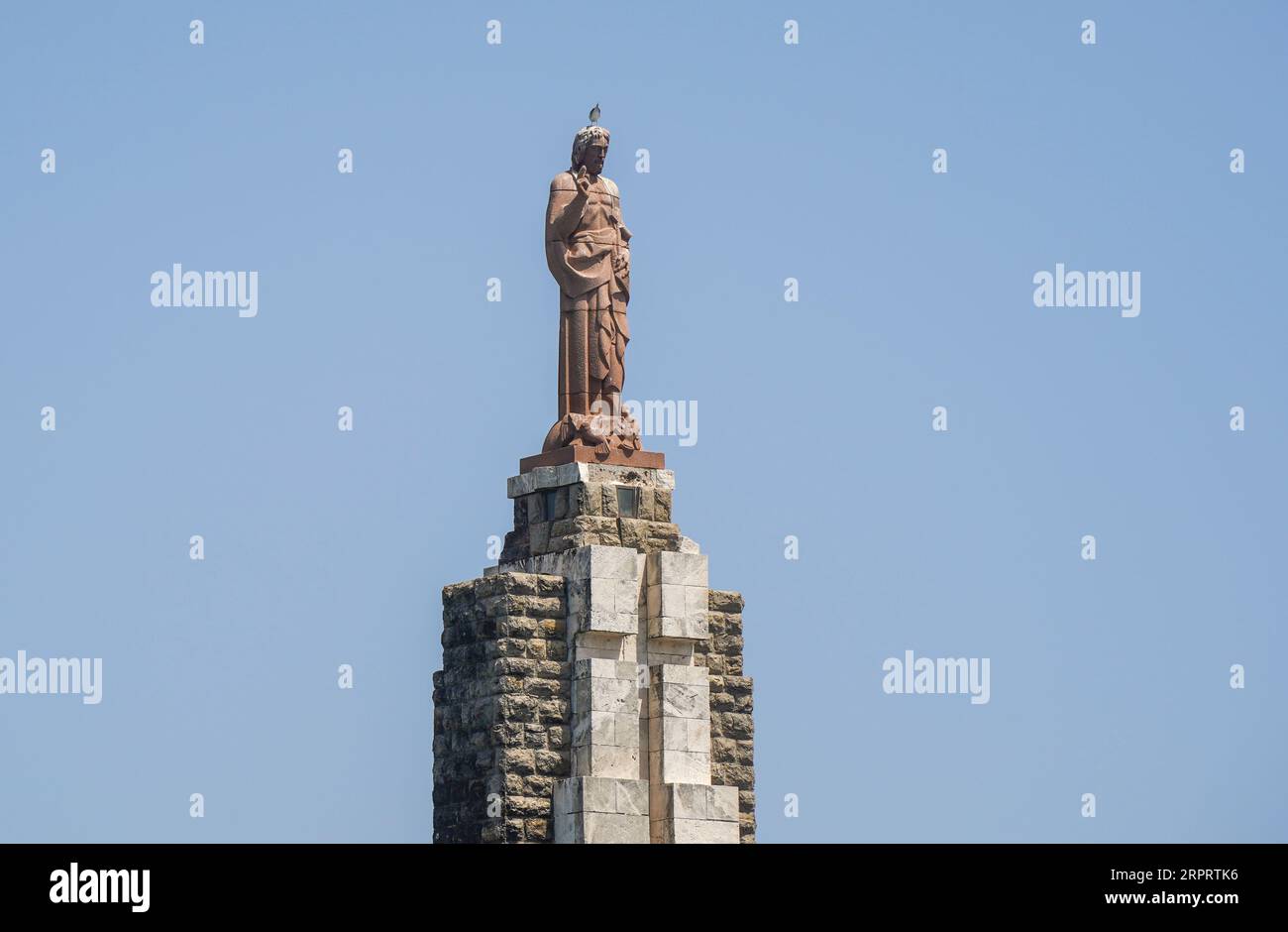 Jesus Christus statue at the port entrance in Tarifa, Sagrado Corazon ...