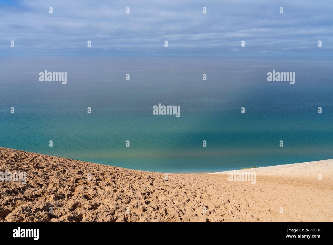Lookout to Lake Michigan along Pierce Stocking Scenic Drive in Sleeping Bear National Seashore ...