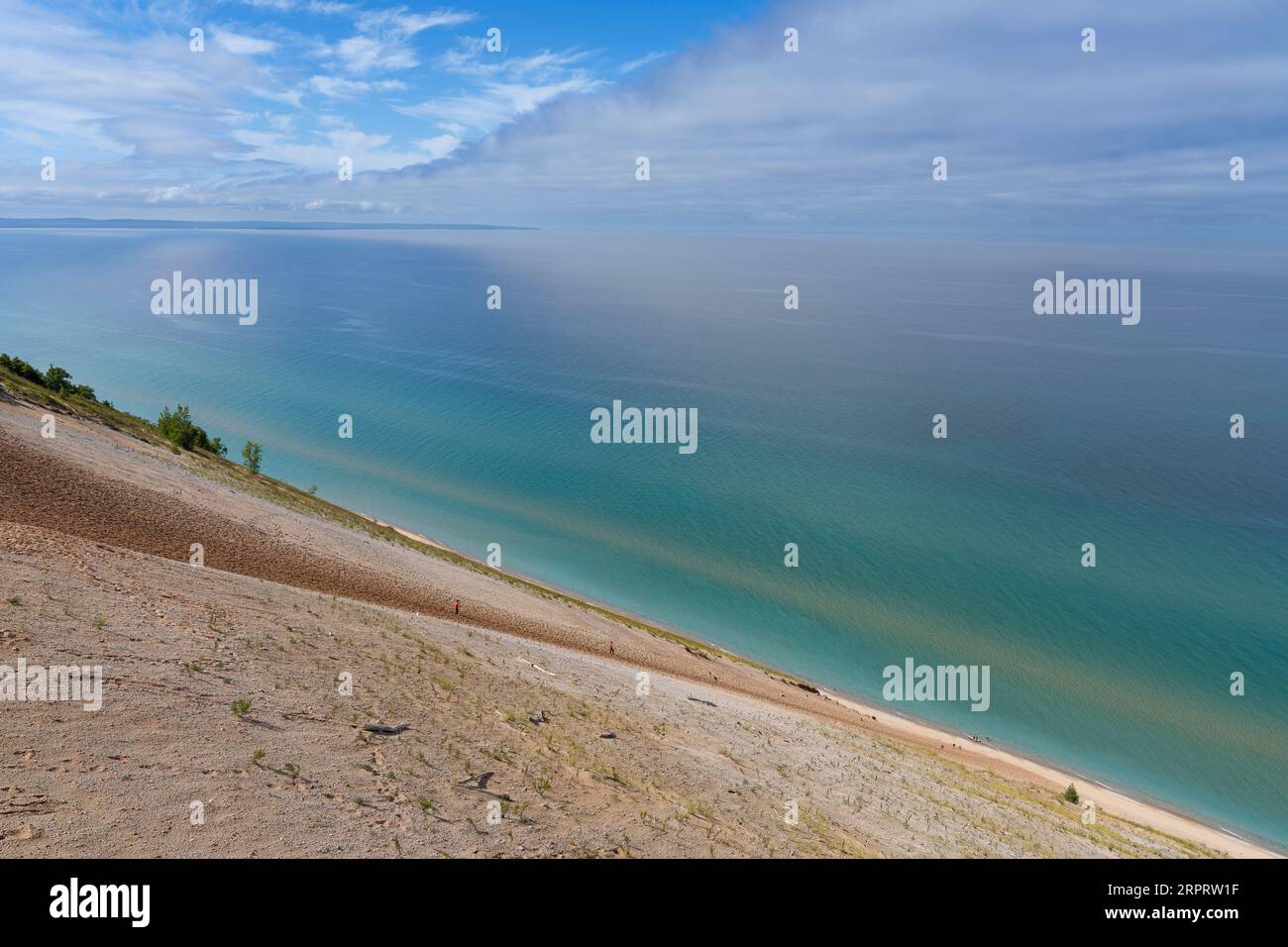 Lookout to Lake Michigan along Pierce Stocking Scenic Drive in Sleeping Bear National Seashore ...