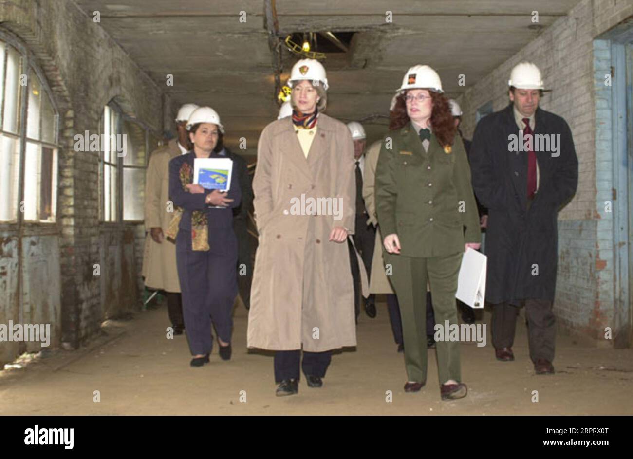 Secretary Gale Norton with National Park Service staff on tour of ...
