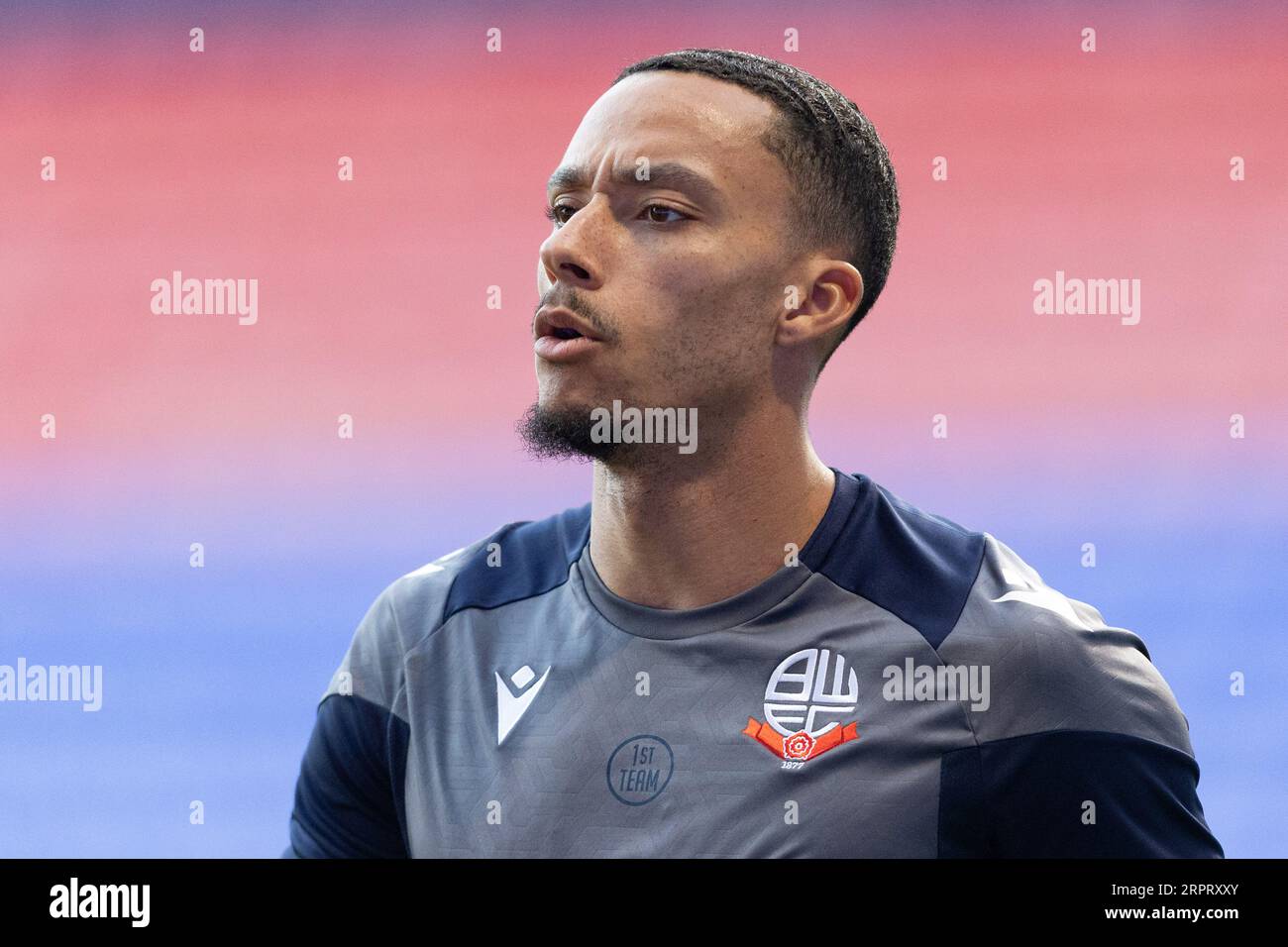 Bolton, UK, 5th September, 2023, Josh Dacres-Cogley of Bolton Wanderers ...