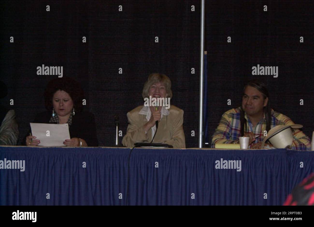 Three Affiliated Tribes Chairman Tex Hall, Secretary Gale Norton, and ...