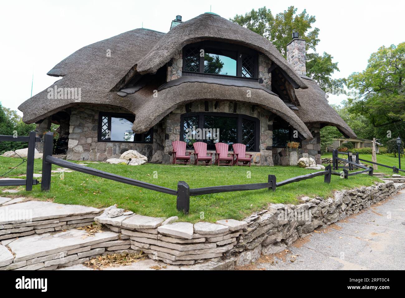 The Thatch House, one of the Mushroom Houses, designed by architect ...