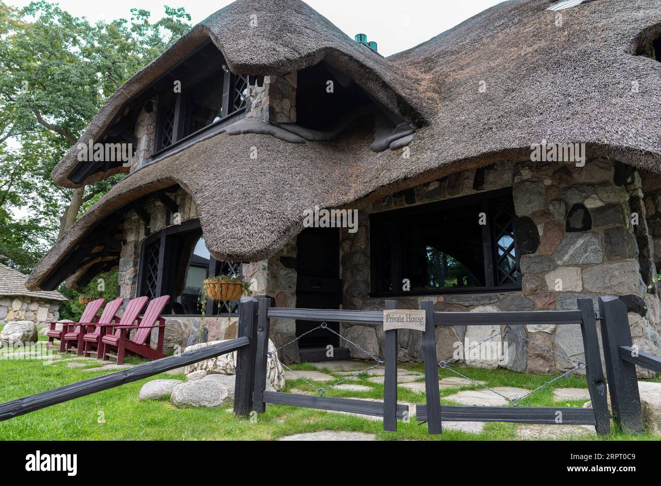 The Thatch House, one of the Mushroom Houses, designed by architect ...
