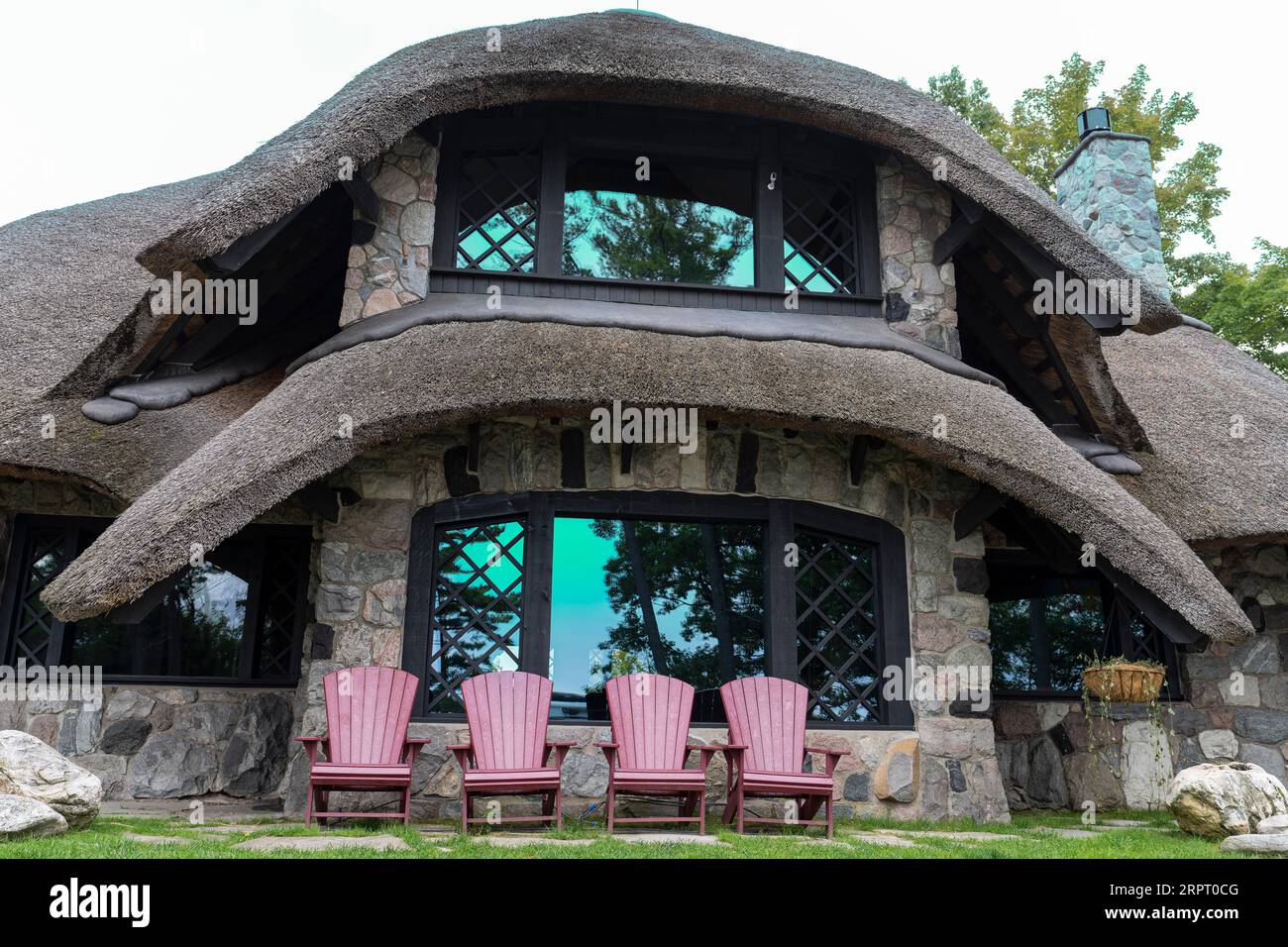The Thatch House, one of the Mushroom Houses, designed by architect ...