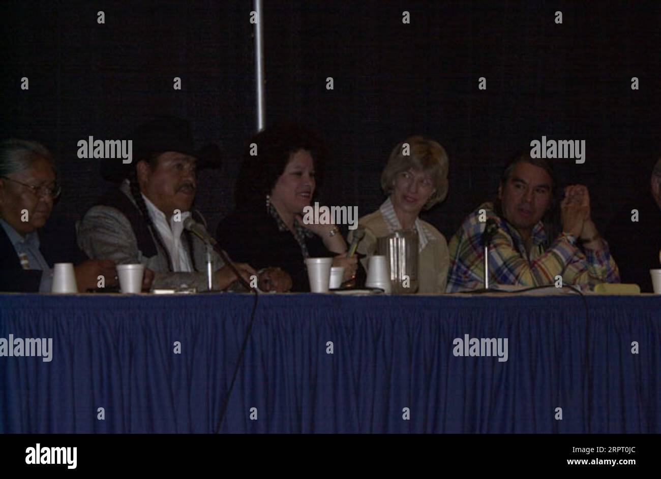 Three Affiliated Tribes Chairman Tex Hall, Secretary Gale Norton, and ...