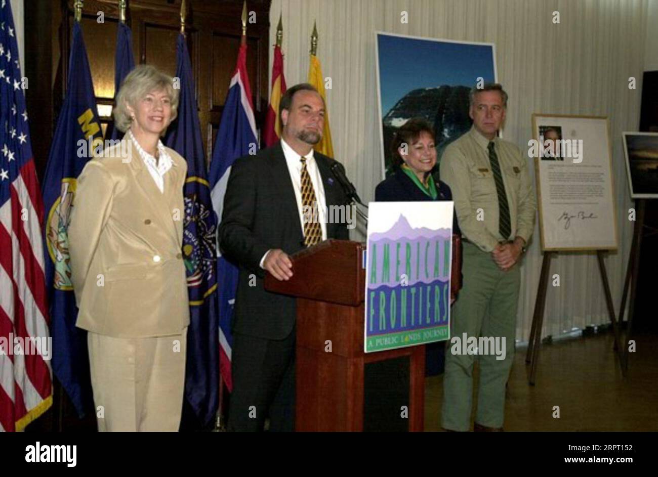 Interior Secretary Gale Norton, far left, Forest Service Chief Dale ...