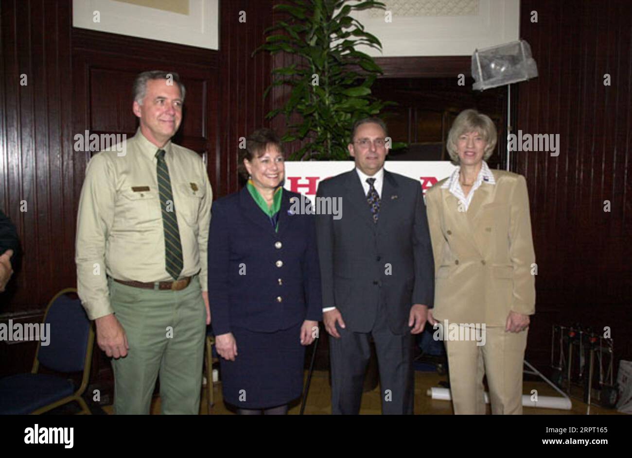 Interior Secretary Gale Norton, far right, Agriculture Secretary Ann ...